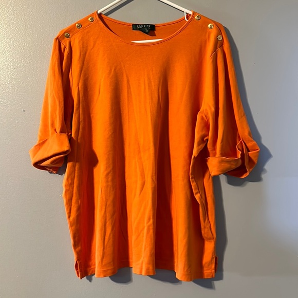 Lauren Ralph Lauren | Tops | Lauren Ralph Lauren 3x Orange Top | Poshmark